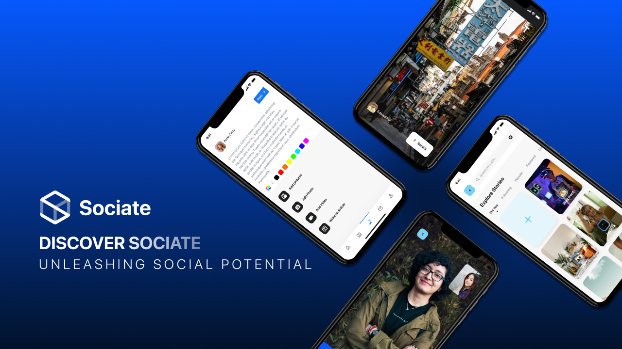 Sociate - Social Media Networking | React Native Expo App |CLI 0.73.4 by vzenlabs